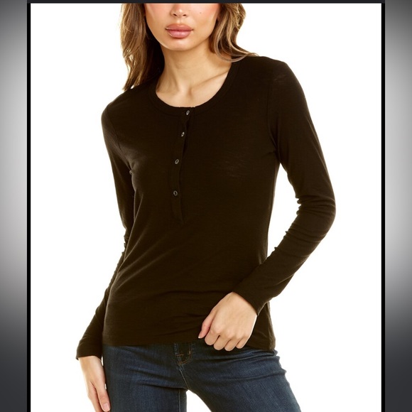 James Perse | Tops | James Perse Long Sleeve Henley | Poshmark